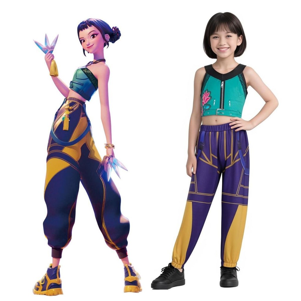 🌟ชุด K-Pop Mira Rumi Zoey Demon Hunters cosplay เด็ก คอสเพลย์เครื่อง ...