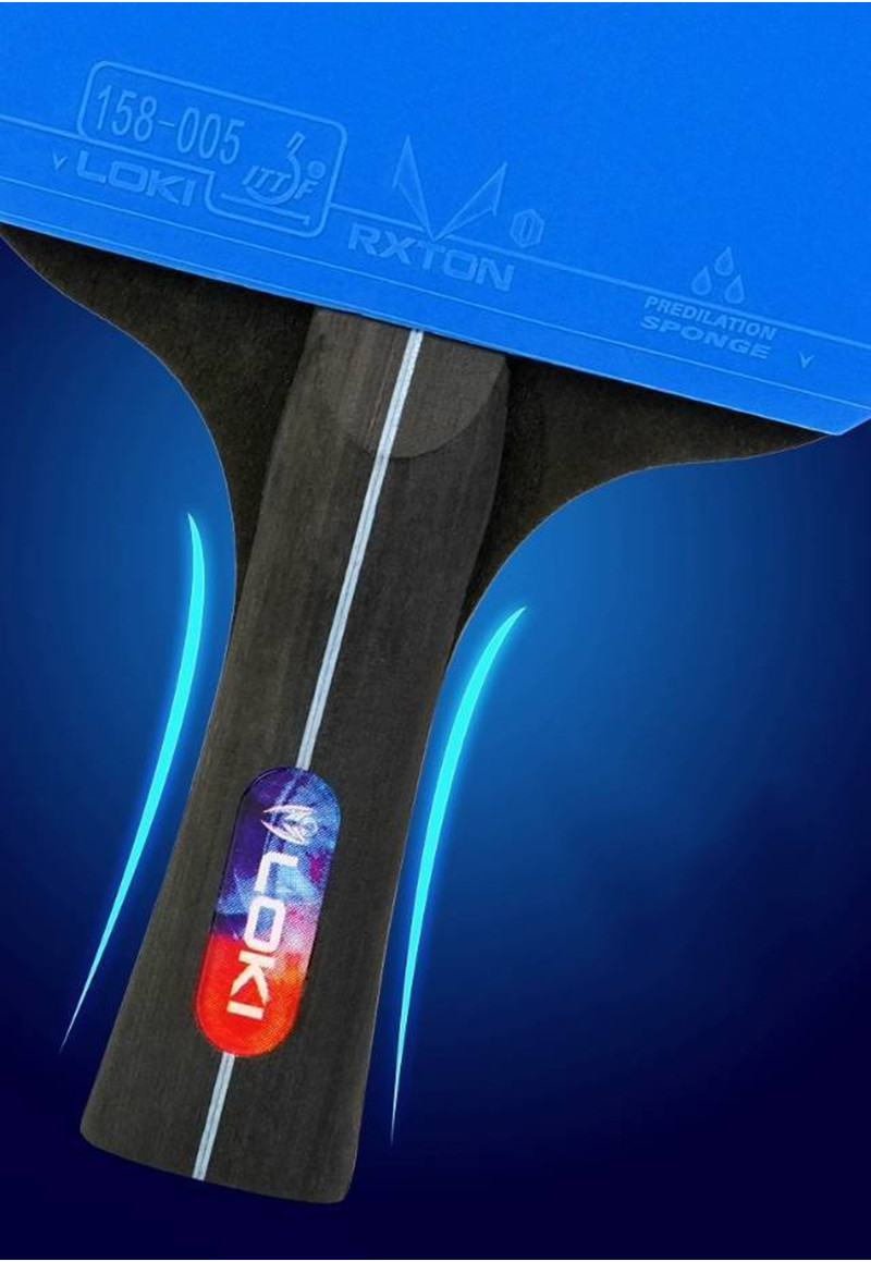 มาใหม่ ไม้ปิงปองสำเร็จรูป Loki รุ่น K5000 ยางสี ดำ + ฟ้า เท่ ไม่เหมือนใคร ฟองน้ำหนา เด้ง Loki ...