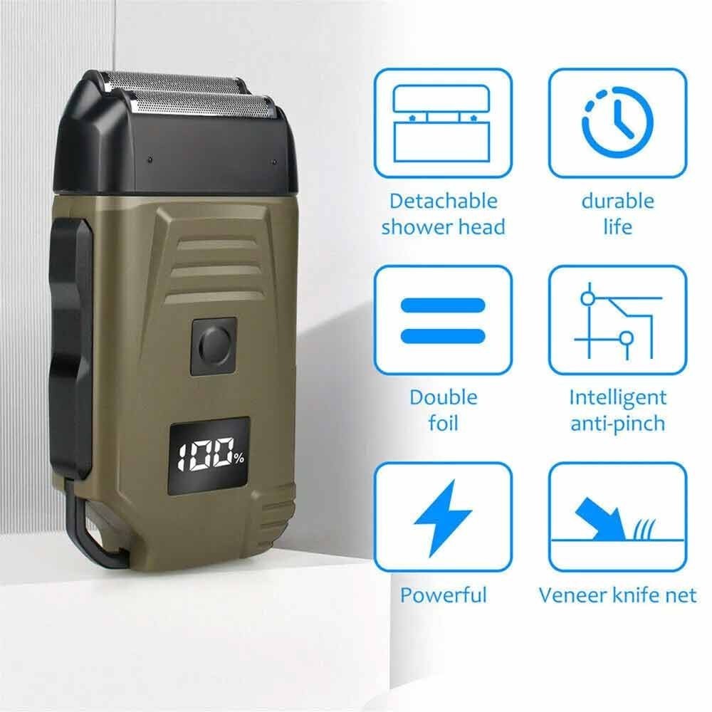 USB Rechargeable Foil Shaver Electric Cordless Wet/Dry Shaver Razor for ...