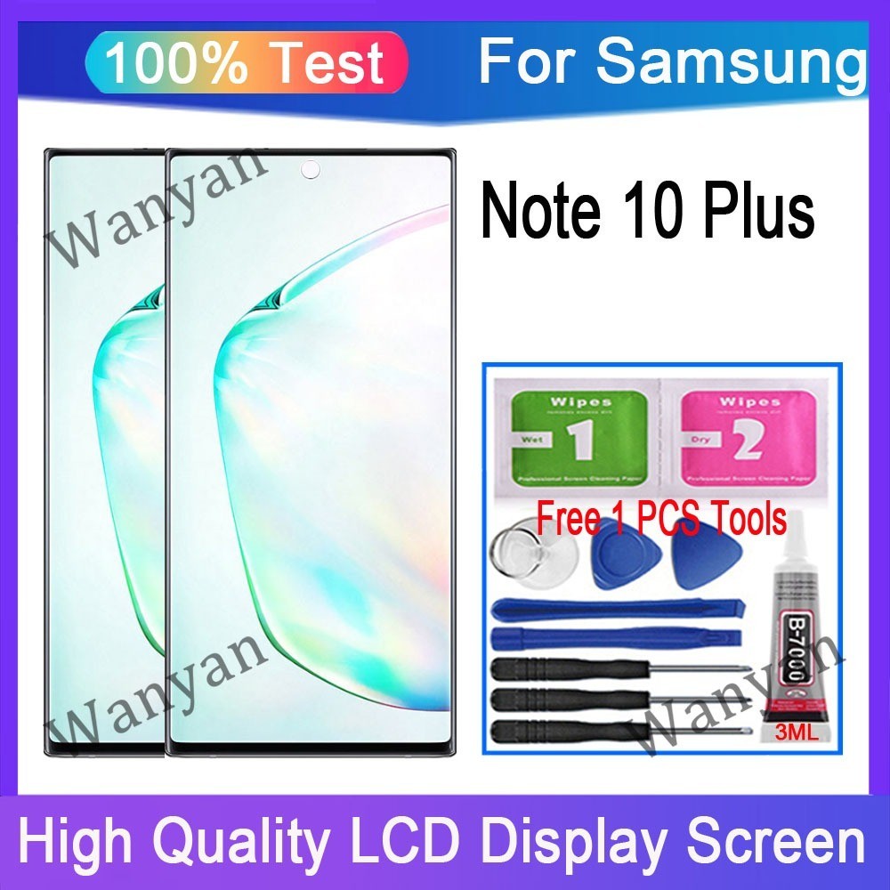 Original AMOLED Samsung Galaxy Note 10 Plus 4G 5G จอแสดงผล LCD หน้าจอ ...