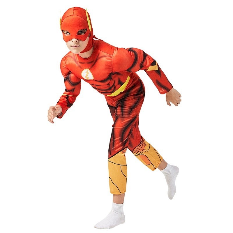 Dc Comics Justice League The Flash Deluxe Muscle Chest ชุดฮาโลวีนเด็ก ...