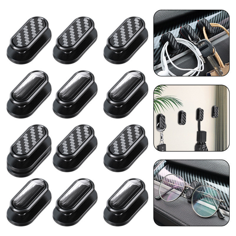 Carbon Fibre Mini Car Storage Hook - Self-Adhesive Front Row Backboard ...