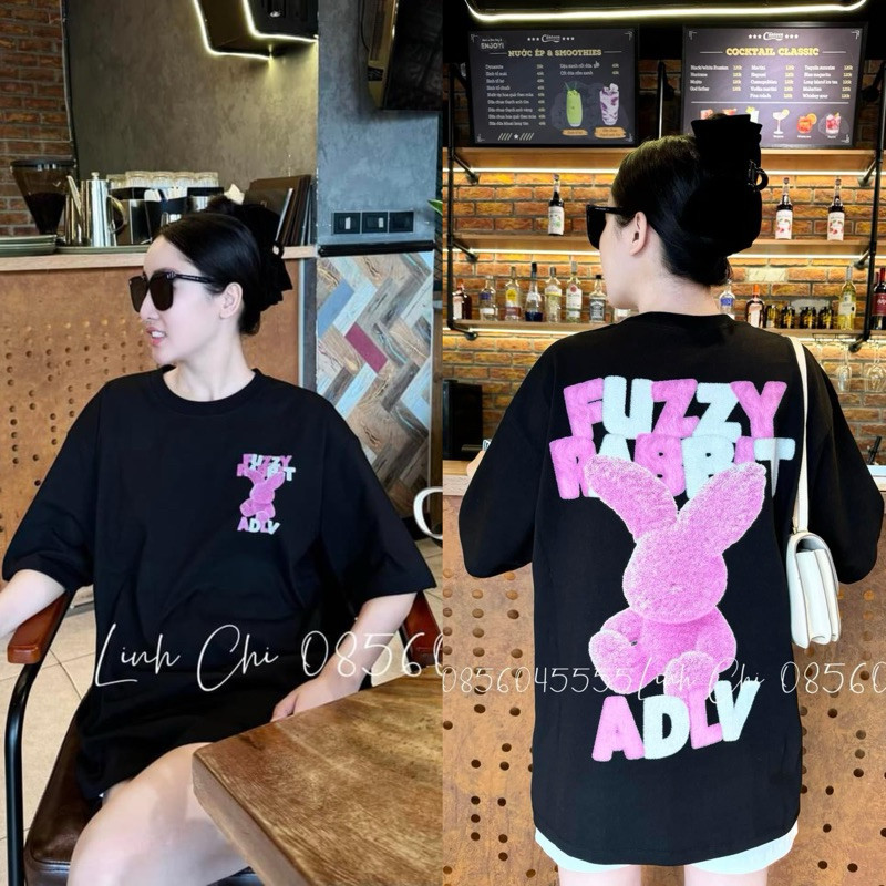 ♞Adlv FUZZY FONT RABBIT เสื้อยืดของแท้ gko | Shopee Thailand