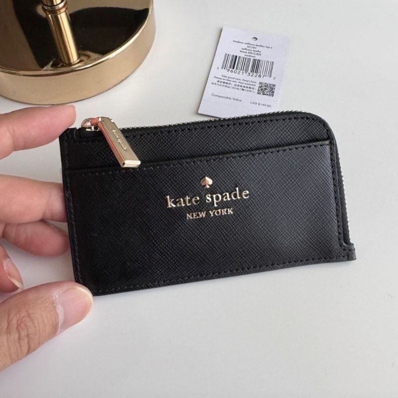 Kate space ใส่บัตร ใส่เหรียญสีดำ ใส่แบงค์พันพับครึ่งได้ | Shopee Thailand