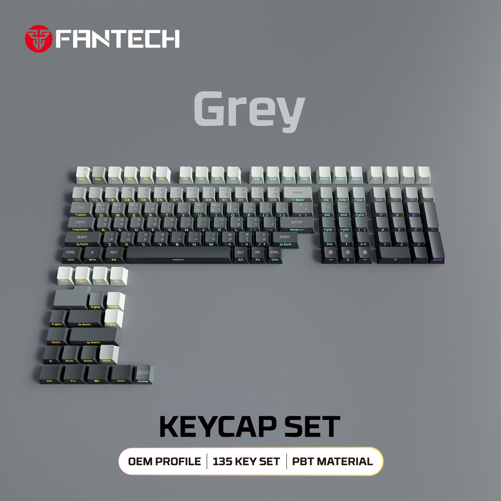 Fantech ACK04 Keycaps คีย์แคปไทย / อังกฤษ ใส่ได้กับ Mechanical Keyboard ...