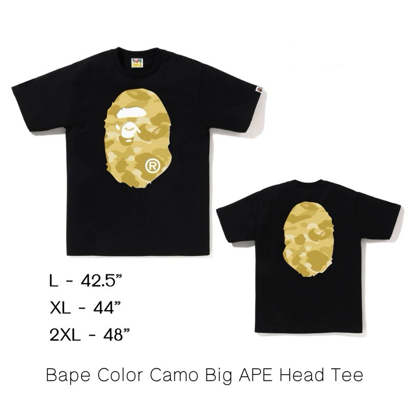 ♞,♘[พร้อมส่ง] เสื้อยืด A BATHING APE ลาย Bape Color Camo Big APE Head ...