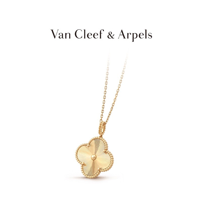 ♞,♘[พร้อมกล่อง] Vca Van Cleef & Arpels Alhambra สร้อยคอยาว จี้ใบไม้สี่ ...
