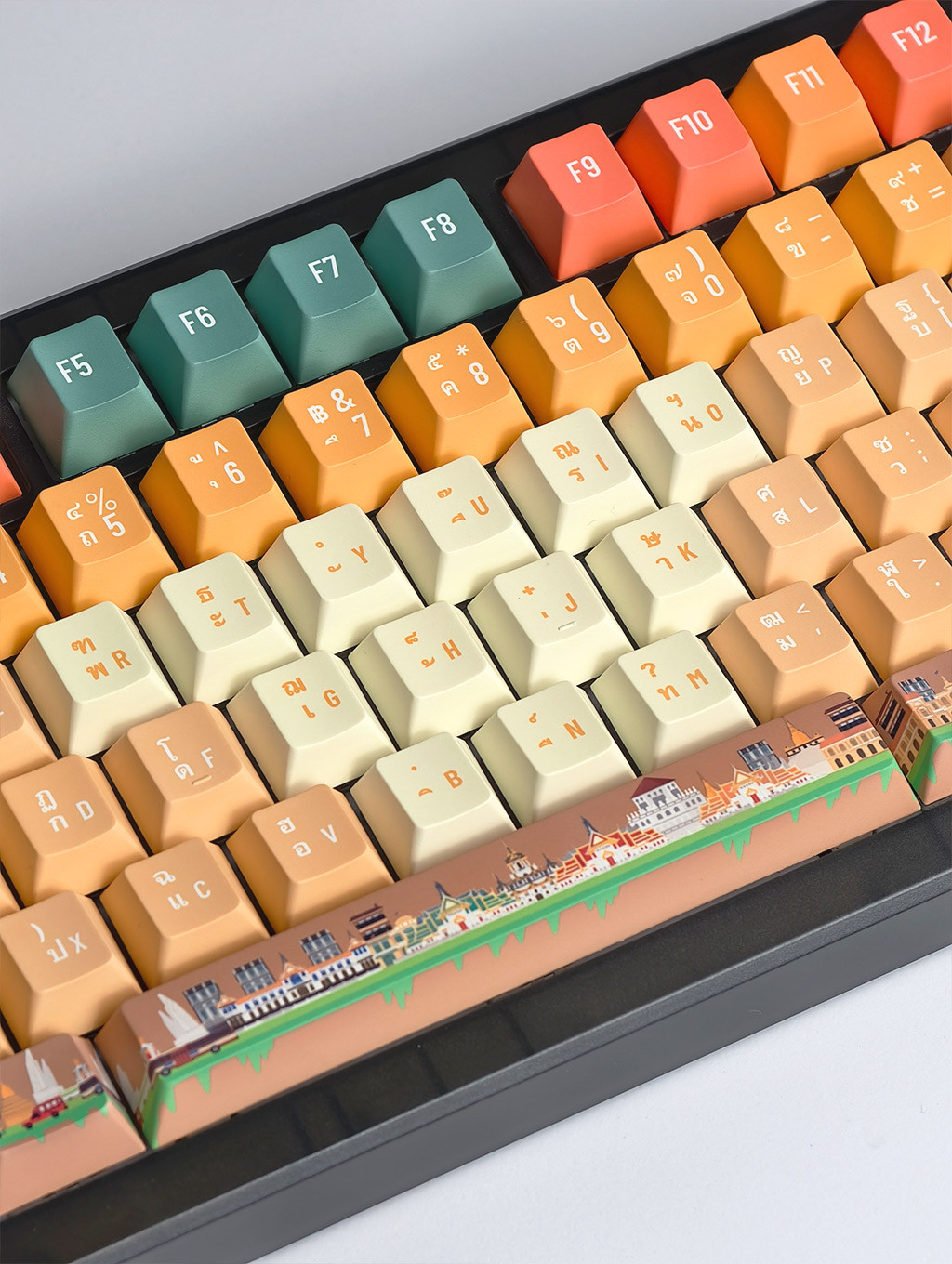Bangkok Grand Palace Keycaps โปรไฟล์เชอร์รี่ 136 คีย์ PBT Dye ...