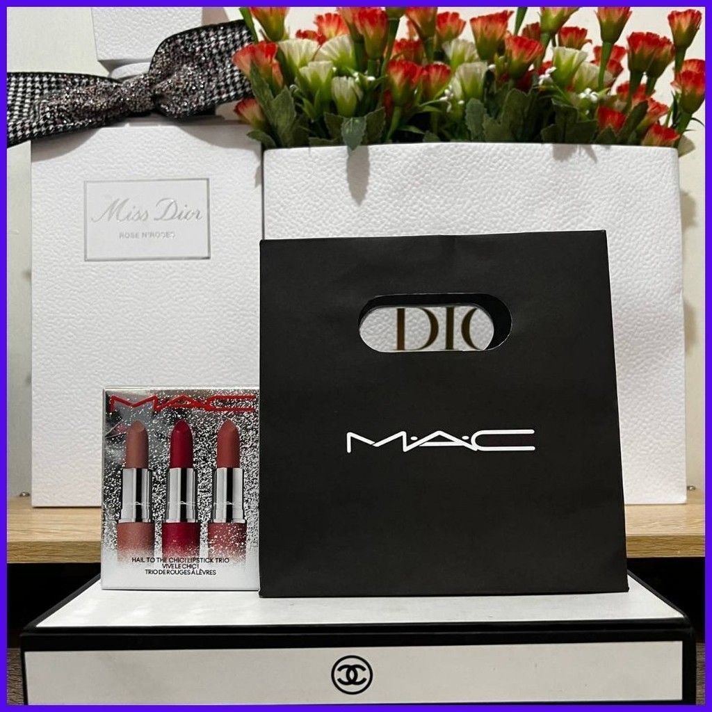 ชุดลิปสติก Mac Trio - ขนาดเต ็ ม ( Ruby Woo, Teddy 2.0, Stay Curious ...