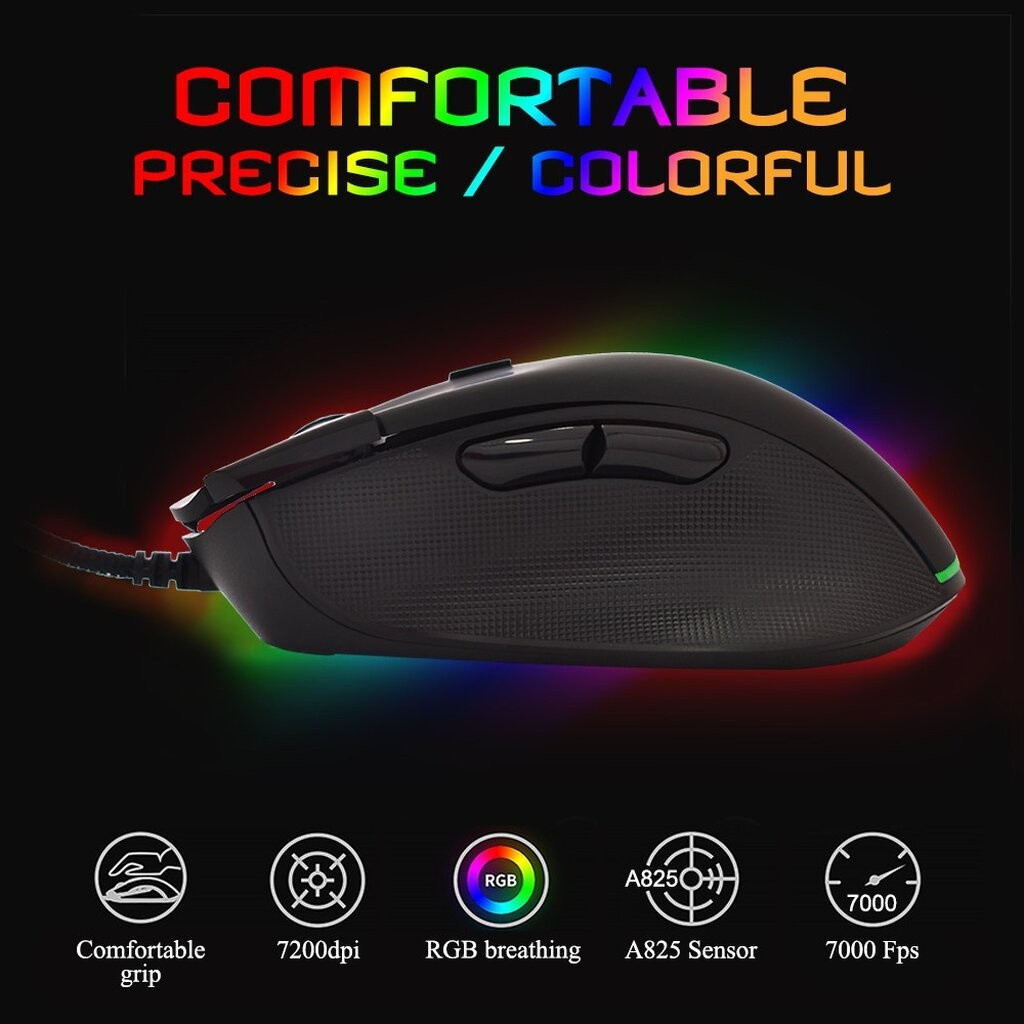 OKER M289 MOUSE RGB BACKLIT GAMING เล่นเกมส์ได้แม่นยำ เมาส์เกมมิ่ง มีไฟ ...