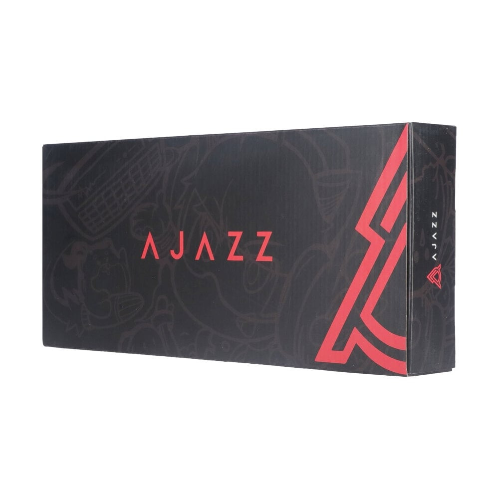 (มีส่งด่วน) AJAZZ AK820 BLACK RED SWITCH WHITE BACKLIT MINIMAL 82KEY ...