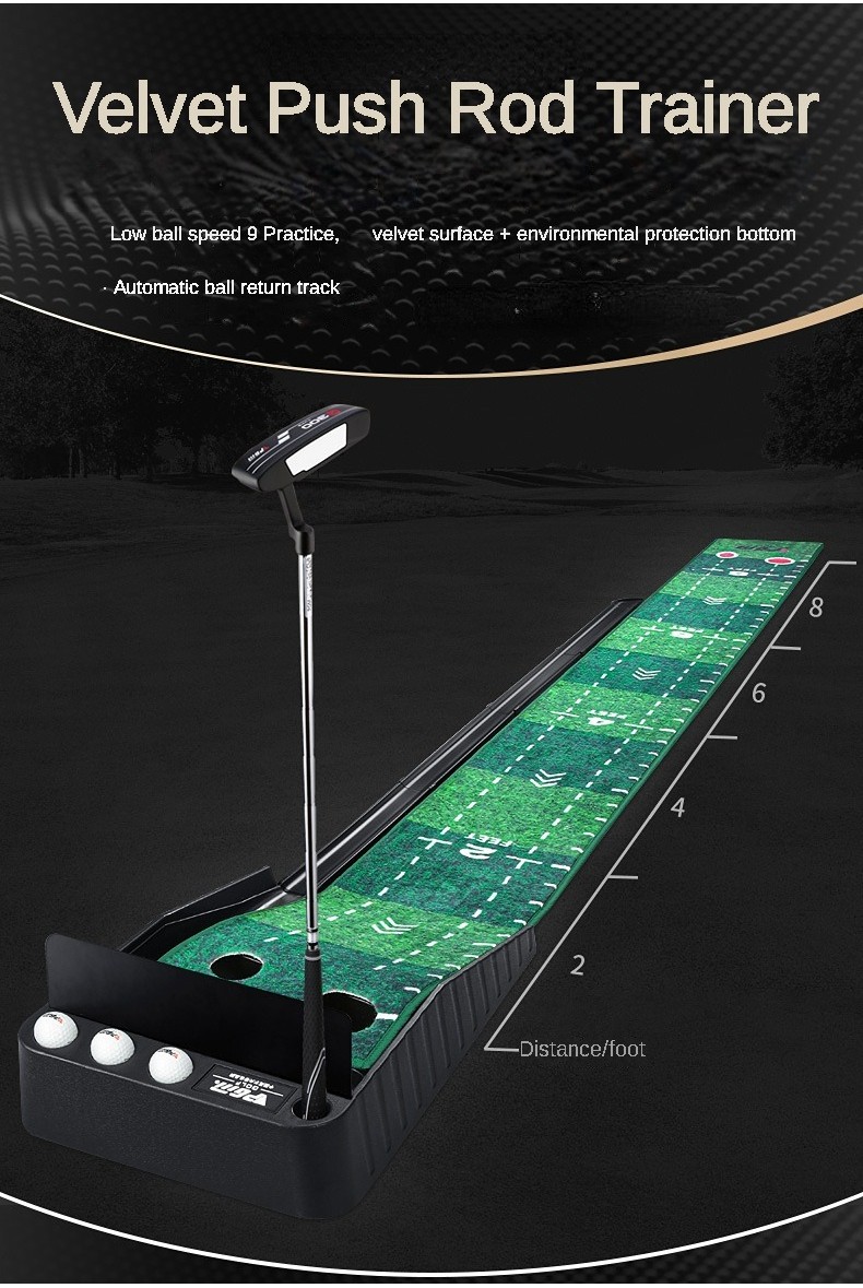 Pgm 3M Golf Putting Mat Golf Putter Trainer พรมสีเขียวชุดฝึก Ball Return Mini Golf Putting สี ...