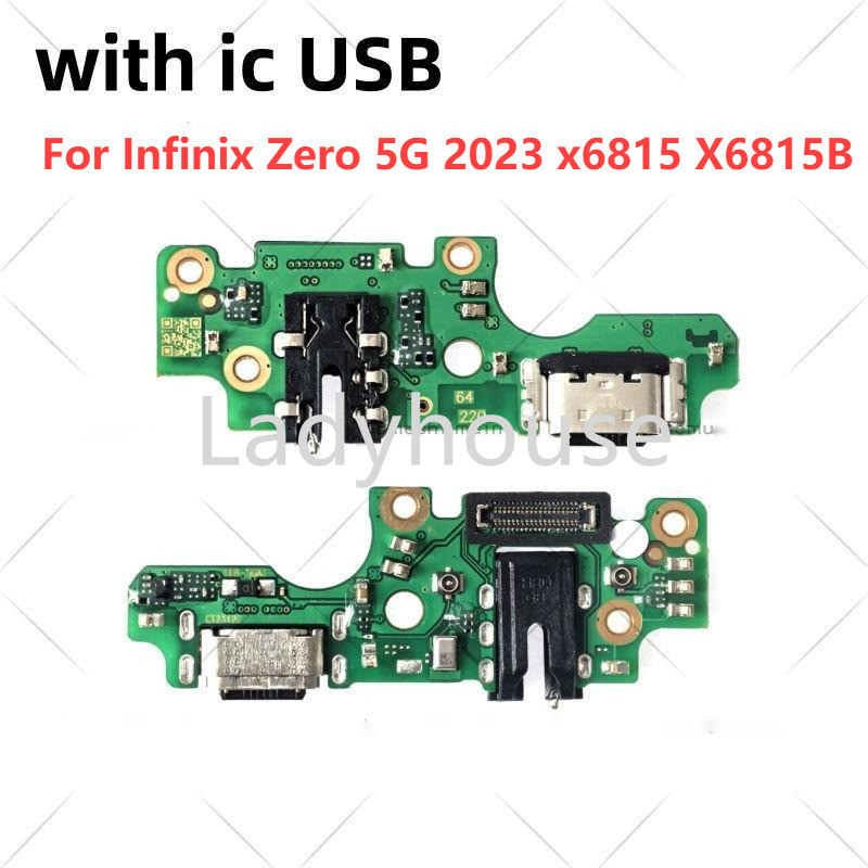 Usb ชาร์จพอร์ตสําหรับ Infinix Zero 5G 2023 x6815 X6815B เมนบอร์ด flex ...