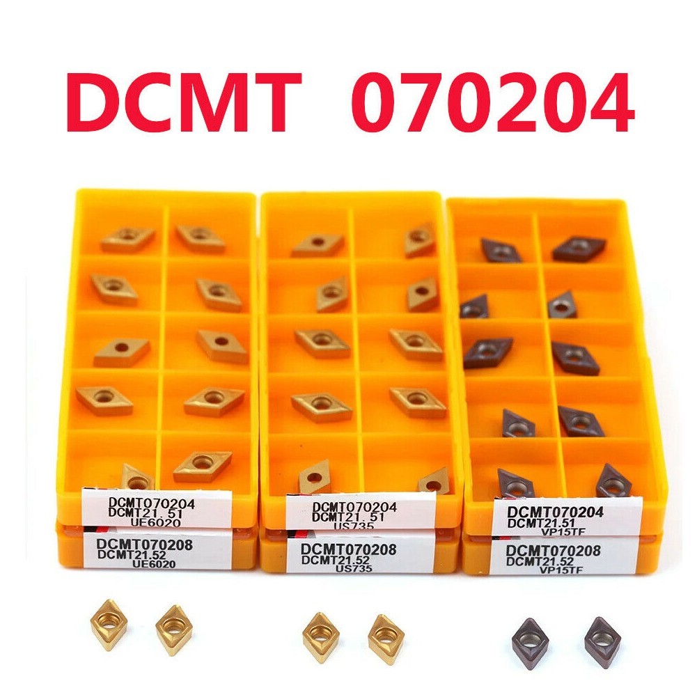 สวโฮม! Dcmt 10 ชิ้น070204 Us735/ue6020/vp15tf คาร์ไบด์แทรกเครื่องกลึง ...