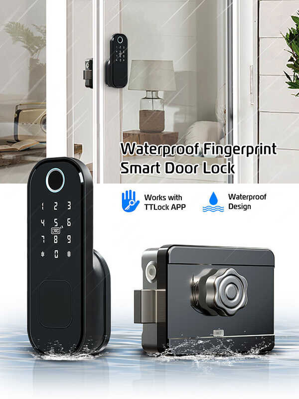 Boland Tuya Lock Waterproof Wifi Ttlock Fingerprint Smart Card Digital ...