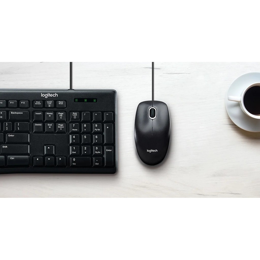 LOGITECH MK200 COMBO MOUSE & KEYBOARD MEDIA DESKTOP เมาส์และคีย์บอร์ด ...