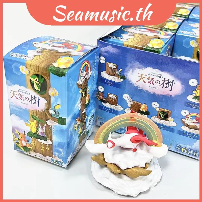 Weather Pokemon Tree Stump Pikachu Pvc Blind Box Cake Topper Model ฟิก ...