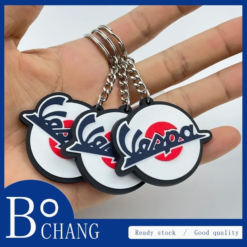 อุปกรณ์เสริมรถจักรยานยนต์ 3D ยาง Key chain keyring สําหรับ Piaggio ...
