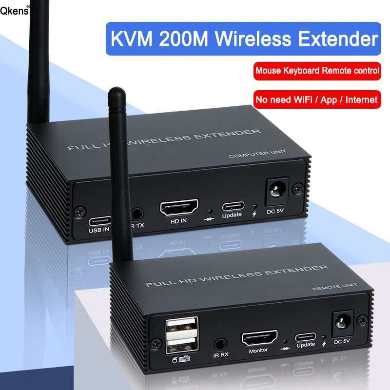 200m Wireless Wifi Audio Video Transmitter และตัวรับสัญญาณ KVM HDMI ...