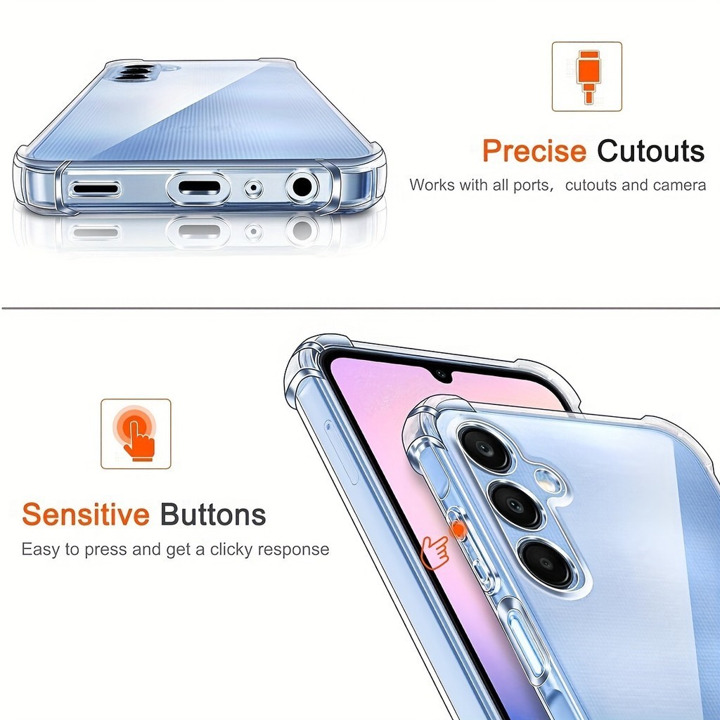 เคส Samsung A07 / A17 5G A06 A16 A26 A36 A56 A05 A05S A15 A55 S25Ultra S24Ultra เคสนิ่ม แบบหมุม ...