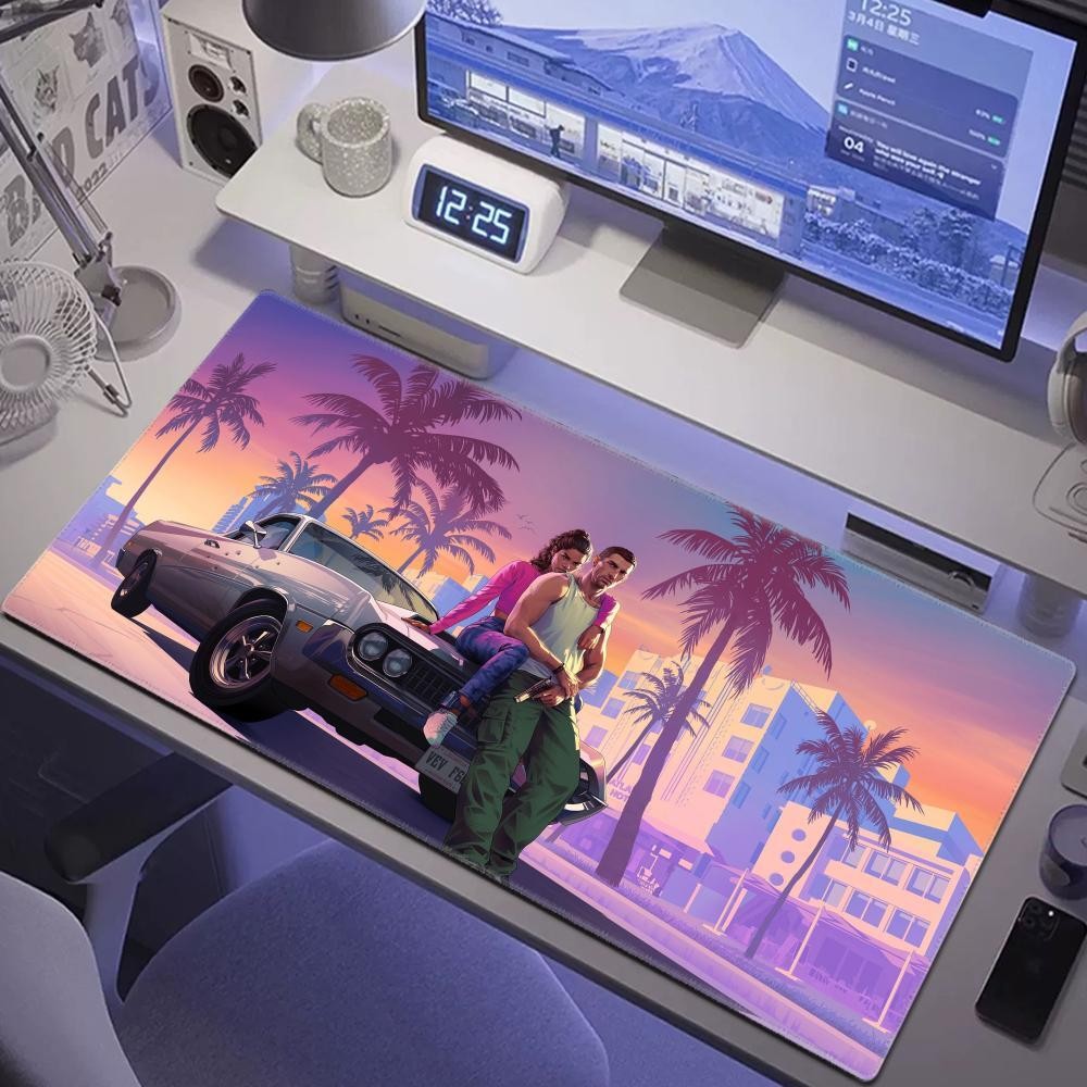 GTA 6 เมาส์ Pad Gaming Mat Pc Gamer Xxl แผ่นรองเมาส์ 900x400 เดสก์ท็อป ...