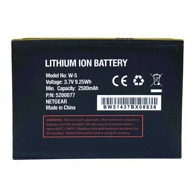 แบตเตอรี่5200077ไร้สาย2500mah W-5 W5สำหรับเน็ตเกียร์แอร์การ์ด770s 771S ...