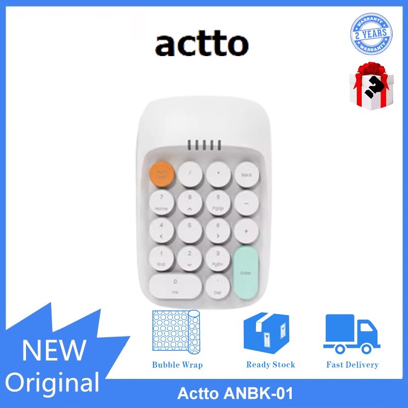 Actto ANBK-01 คีย์บอร์ดตัวเลข บลูทูธ ไร้สาย โหมดคู่ | Shopee Thailand