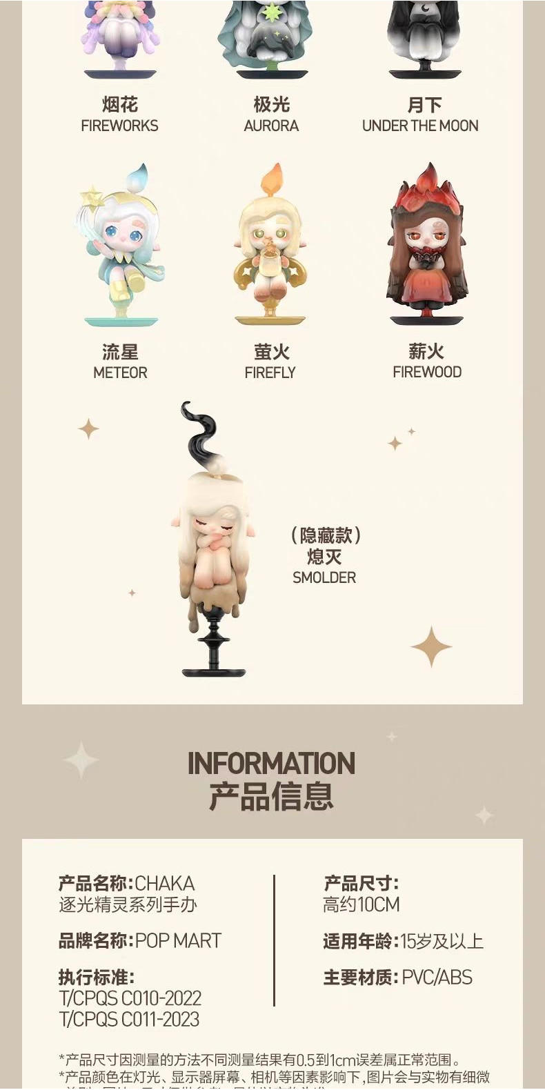 Popmart CHAKA Light Sprite Action Figure Mystery Box Figurines Blind ...