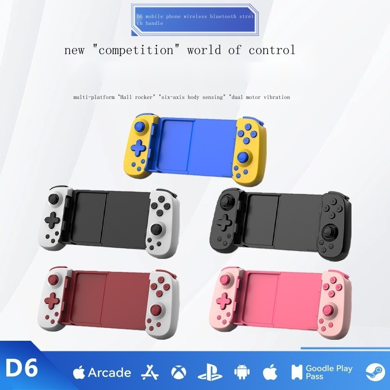 D6 ยืด handle Hall rocker Android IOS โทรศัพท์มือถือคอมพิวเตอร์ Switch คอนโทรลเลอร์เกมบลูทูธไร้ ...