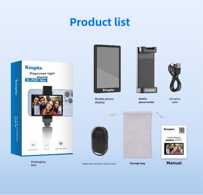 Kingma VL-PH01 MAX Mobile Selfie Display Screen เหมาะสําหรับ Apple ...
