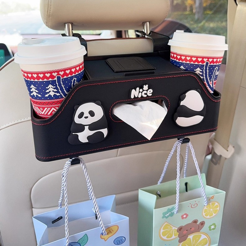 COD กล่องเก็บของหลังเบาะรถยนต์ 4in1 รูปแบบ Capybara ของแต่งรถ อเนกประสงค์ กล่องทิชชู่รถยนต์ ...