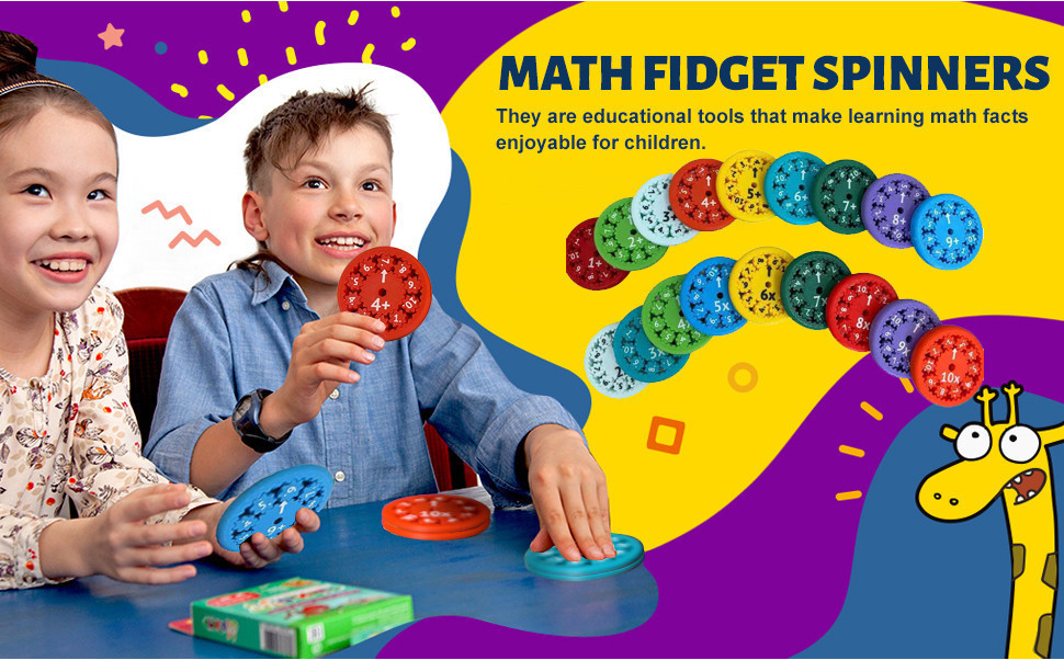 คณิตศาสตร์ Fidget Spinner, คณิตศาสตร์ Fact Fidget Spinners, การคูณ ...