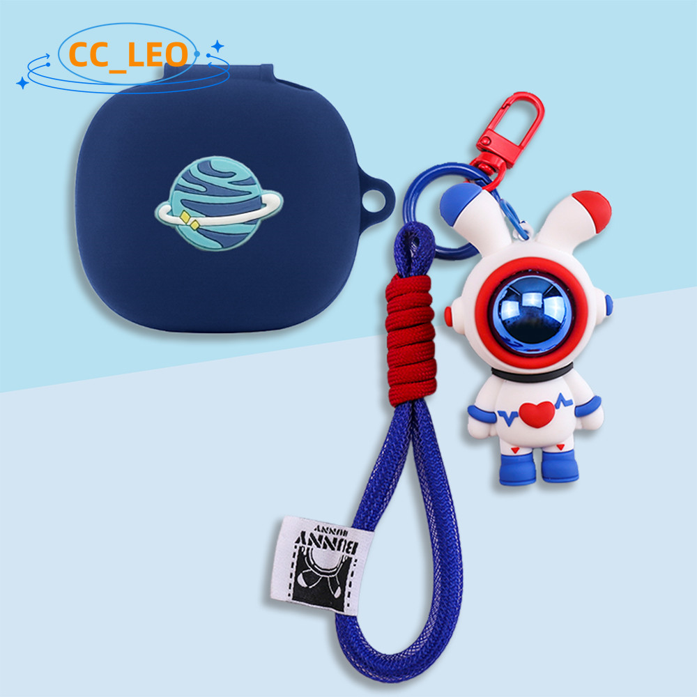 For EarFun Air Pro4 Case Cartoon Bulldog Creative Astronaut Keychain ...
