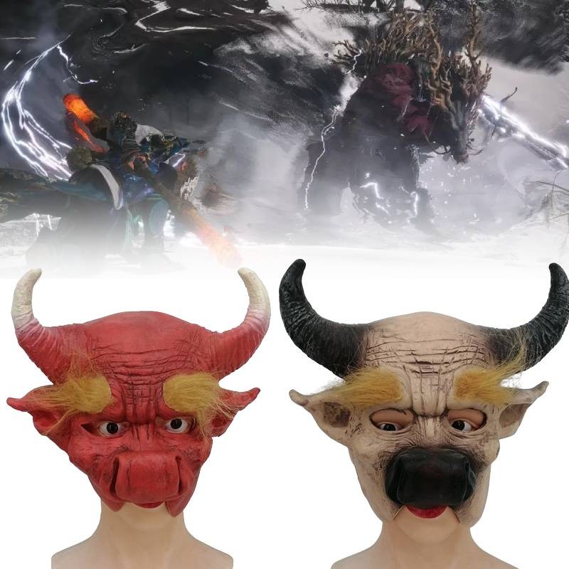 Bull Scary Black Demon King Mask Perfect สําหรับงานปาร์ตี้ฮาโลวีน งาน ...