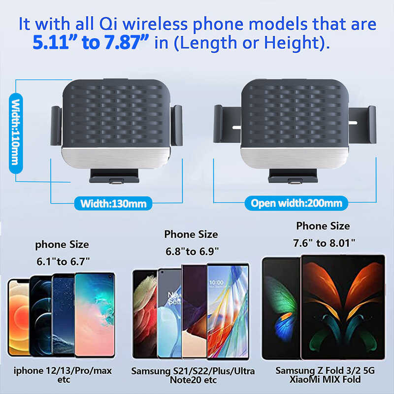 Coils Dual Wireless Charger for Samsung Galaxy Z Fold 5 4 3 2 S24 S23 ...