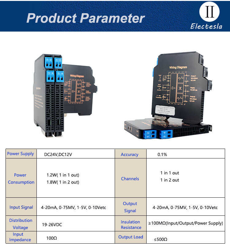 Ultrathin DC Analog Signal Isolator Multi-Input Multi-Output 0-10V 4 ...