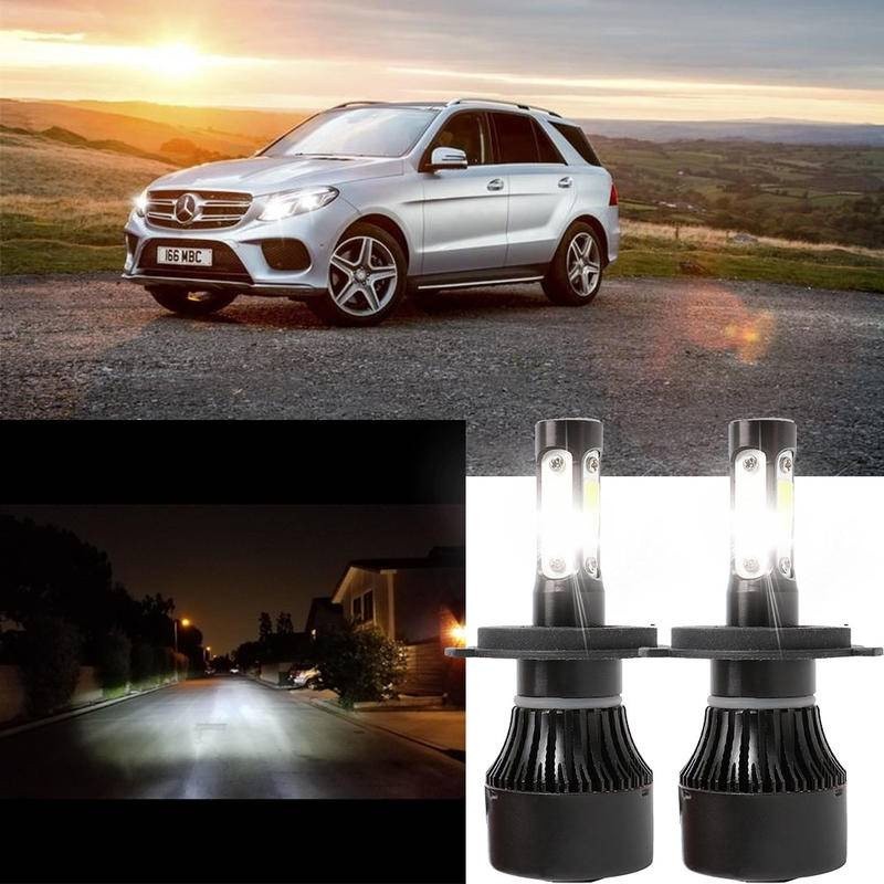 หลอดไฟหน้า LED 6000K LAY X7 4SIDE สีขาว สําหรับ Mercedes-Benz GLE(W166 ...