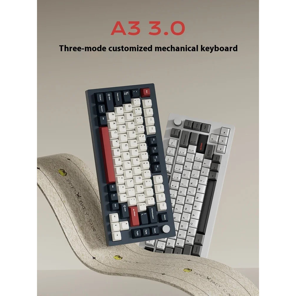 JamesDonkey A3 3.0 Wireless mechanical keyboard GasketPro structure hot ...