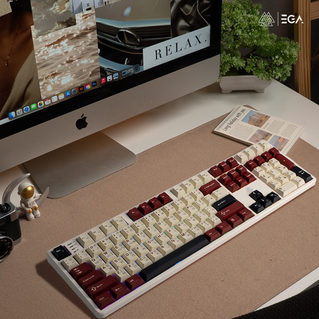[ประกัน 2 ปี] EGA คีย์บอร์ดเกมมิ่งขนาด100% บลูทูธ ไร้สาย สาย CIY 5 Pin ...