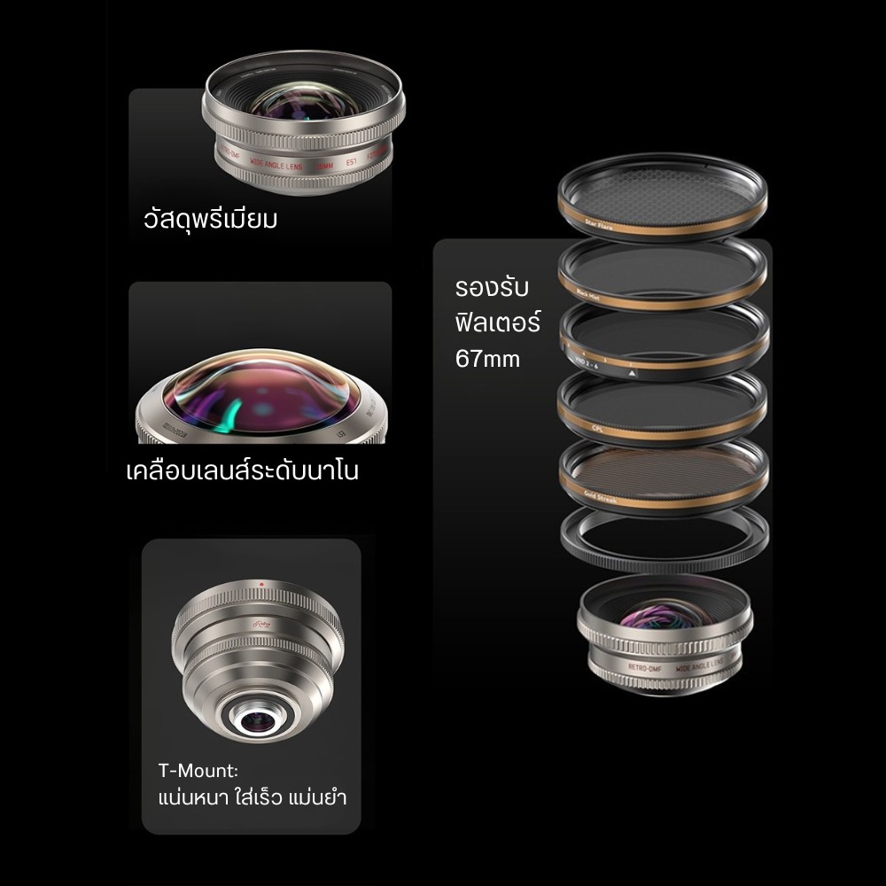 [ส่งด่วน 4 ชม] Fotorgear Lens Retro เลนส์มือถือ Wide Macro Portrait ...