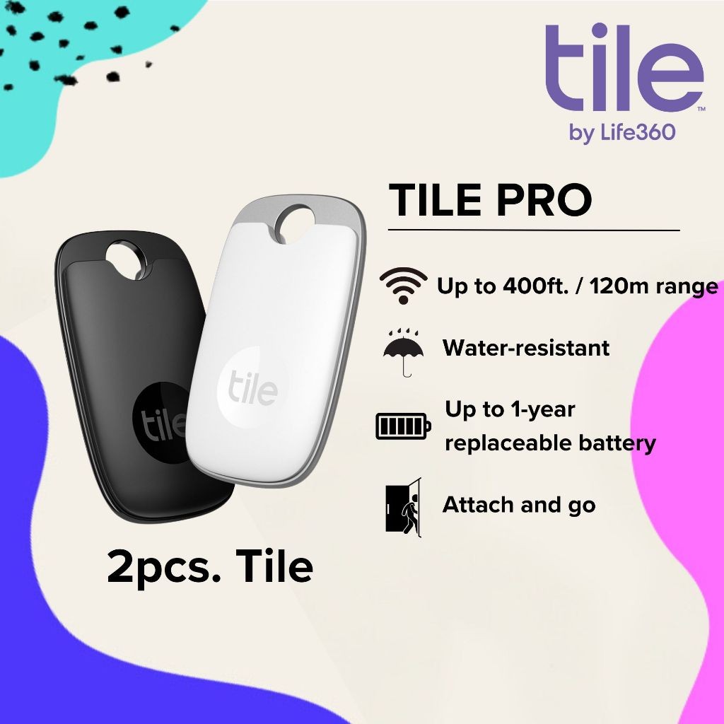 Tile Pro 2 ชิ้น เครื่องติดตามที่ทรงพลังที่สุดของของคุณ ทํางานใน IOS และ ...