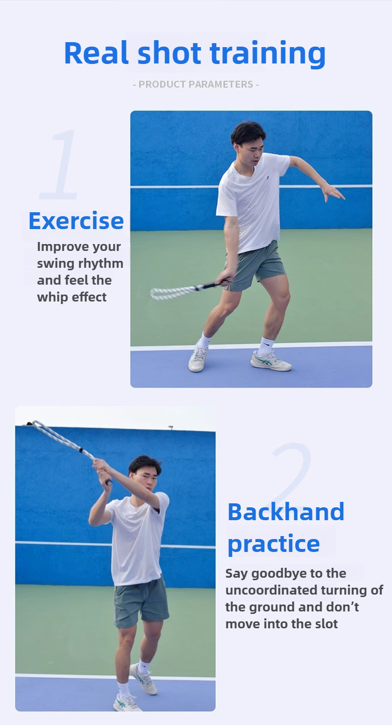 เชือกฝึกเทนนิส, เชือกฝึกพลังสวิงเทนนิส, แส้พาวเวอร์เสิร์ฟ Forehand ...