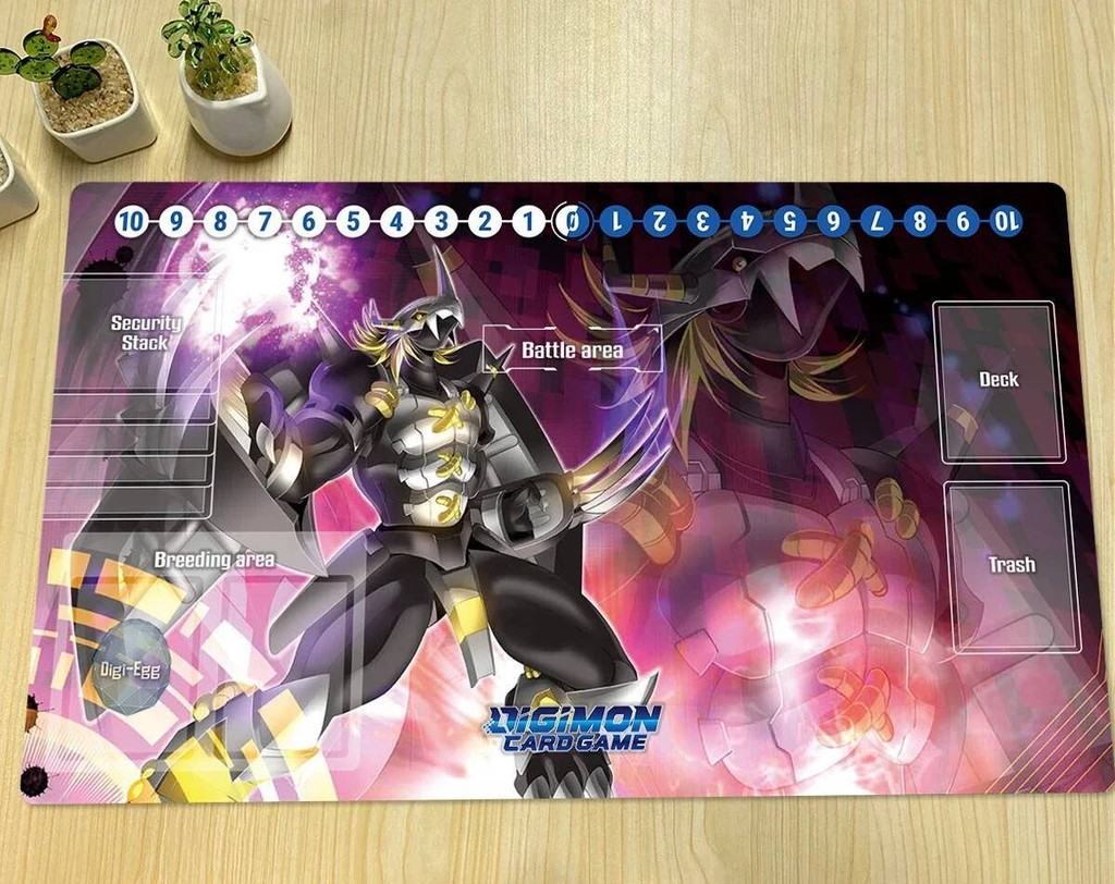 Digimon Playmat Black War Greymon Board Game DTCG CCG Card Game Mat ...