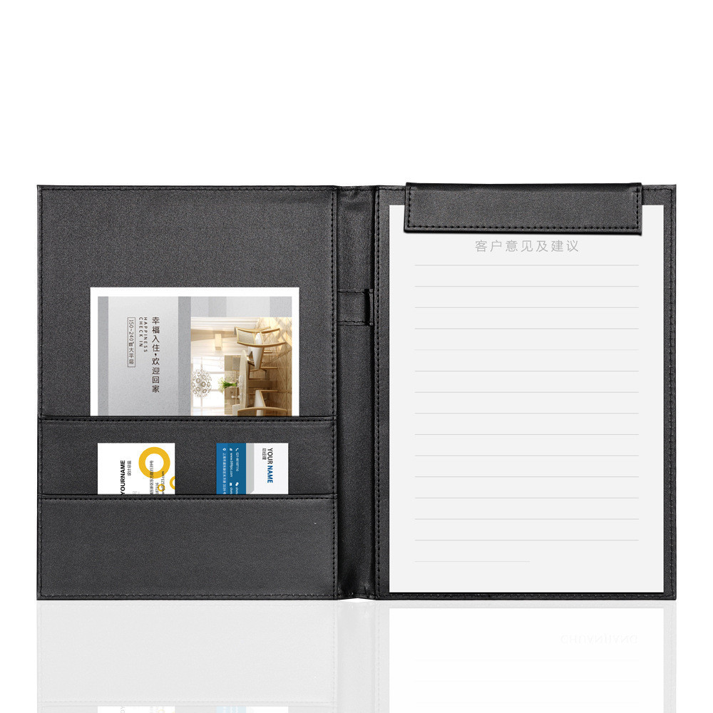 ธุรกิจ PU หนังโฟลเดอร์ Conference Mat A4 แฟ้ม Office Slip Pocket ...