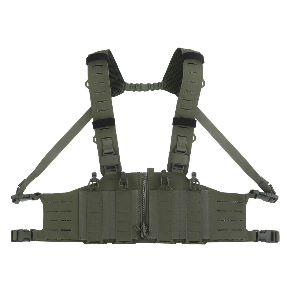 Wosport Tactic SF Chest Rig H-Shaped Strap 2pcs Mag Pouch Mesh Pocket ...