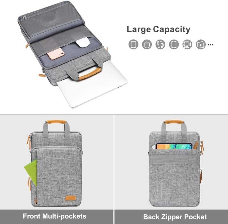 15 Laptop Briefcase 15.6 16 inch Sleeve Case for Book Air Pro M1 M2 M3 ...