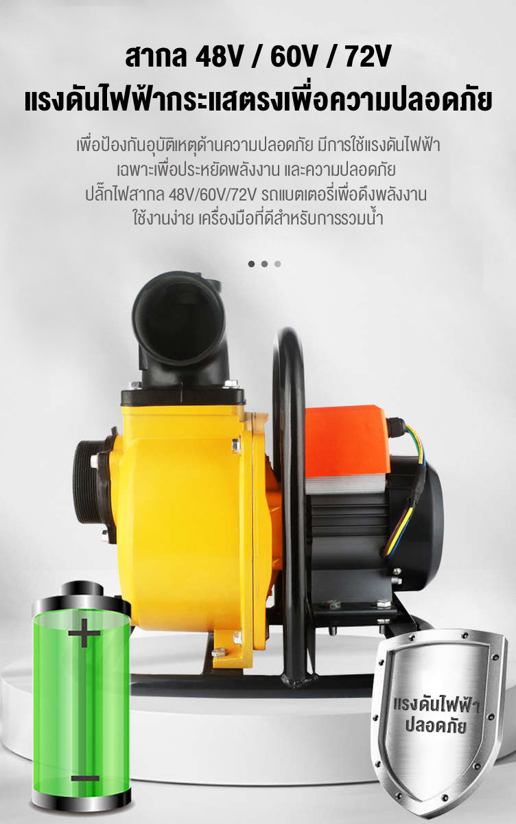 ปั๊มน้ำหอยโข่งโซล่าเซลล์ Solar Water Pump 3000W 2นิ้ว/3นิ้ว 145Vmax DC ...