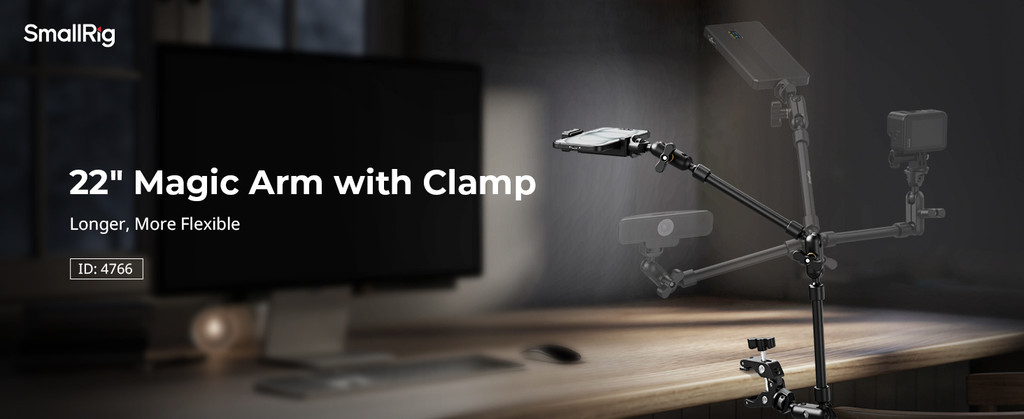 Smallrig 22" ปรับ Magic Arm Boom Arm Mount สําหรับ Light/เว็บแคม/ไมค์ ...