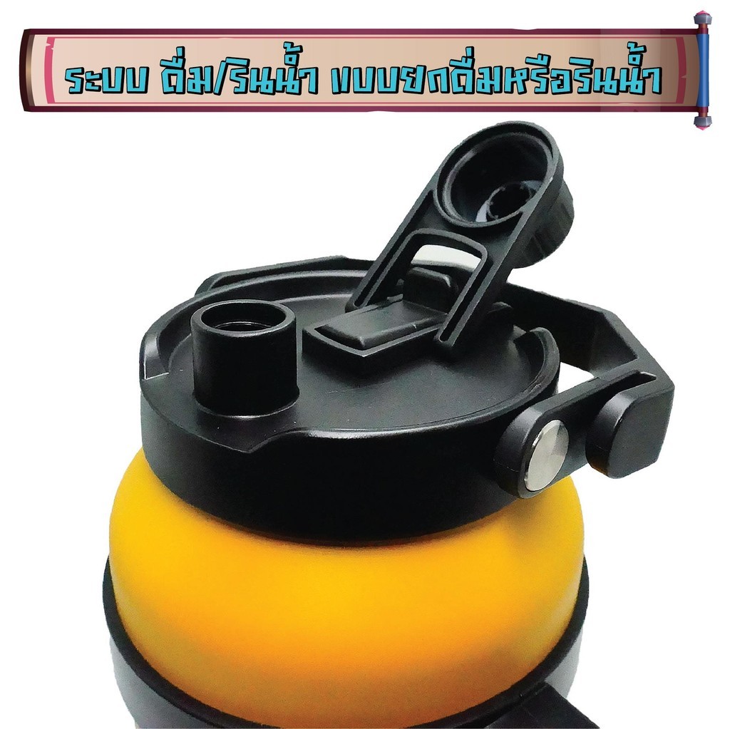 SMAIL ขวดน้ำเก็บความเย็น ขนาดใหญ่ 1900ml สแตนเลสฟู้ดเกรด 304/316 เก็บเย็น เก็บร้อน พกพาง่าย ฝา ...