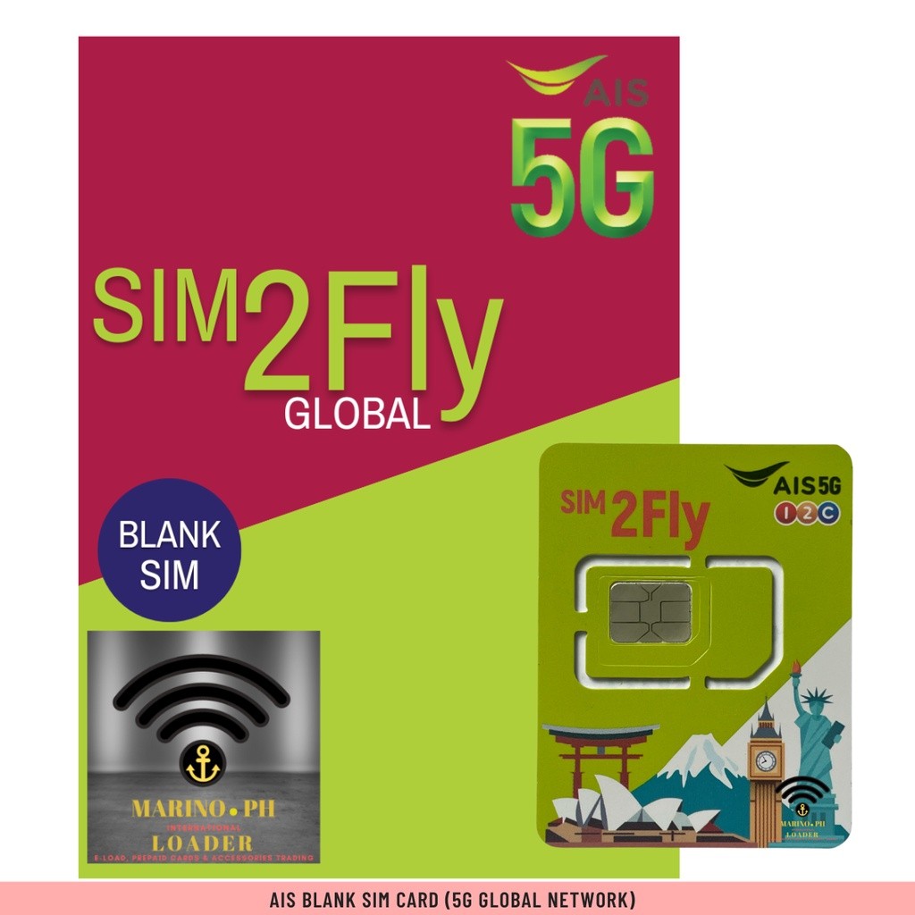 Ais Sim2fly Blank Sim Card ( ASIA & GLOBAL 5G NETWORK ) | Shopee Thailand